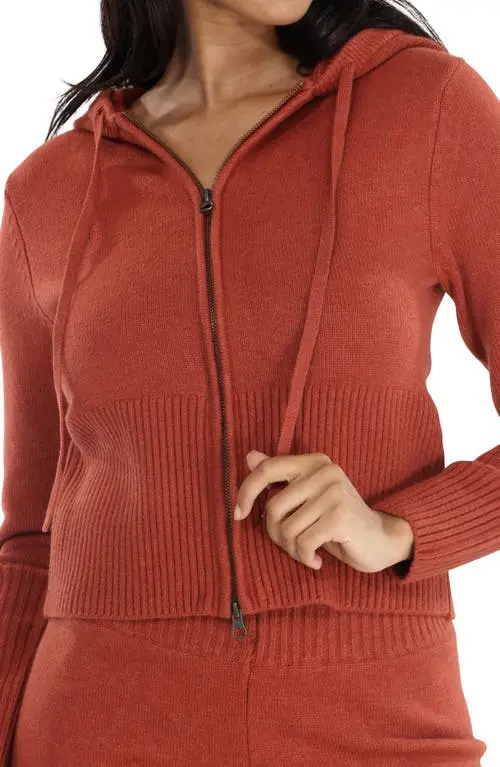 Honeydew Intimates Ribbed Trim Hoodie - Copper