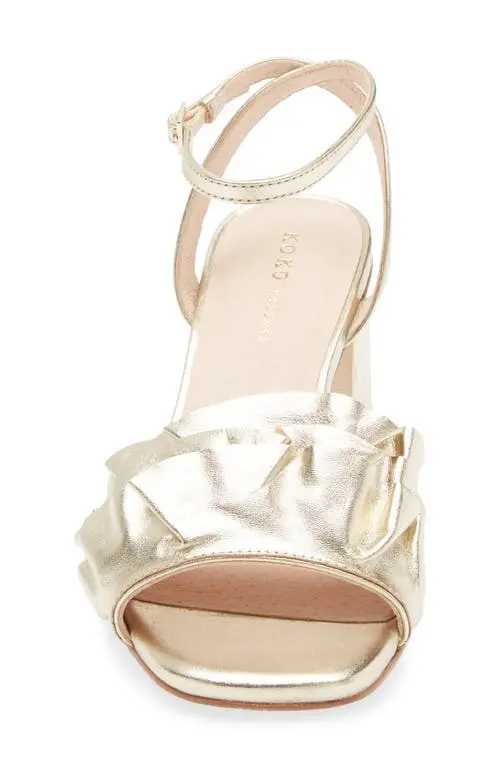 KOKO + PALENKI Serenity Sandals - Gold Metallic Leather