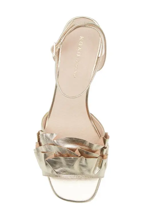KOKO + PALENKI Serenity Sandals - Gold Metallic Leather