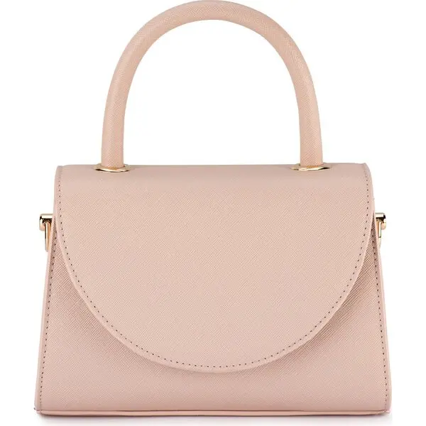 OLGA BERG Sasha Faux Leather Top Handle Bag - Blush