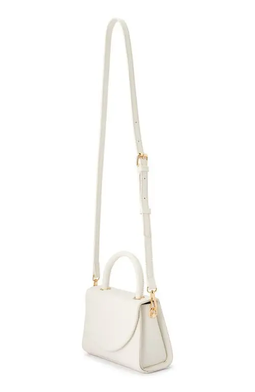 OLGA BERG Sasha Faux Leather Top Handle Bag - White