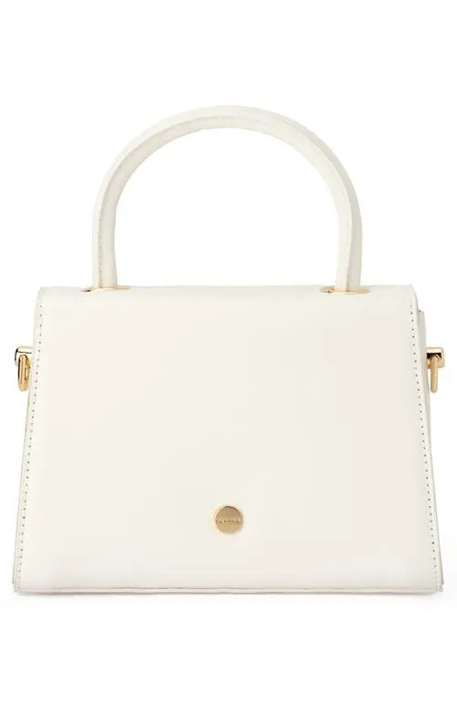 OLGA BERG Sasha Faux Leather Top Handle Bag - White