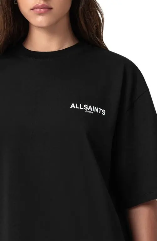ALLSAINTS Guardian Amelie Oversize Graphic T-shirt - Black