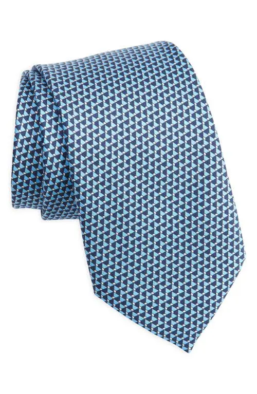 Zegna Triangle Geo Silk Tie