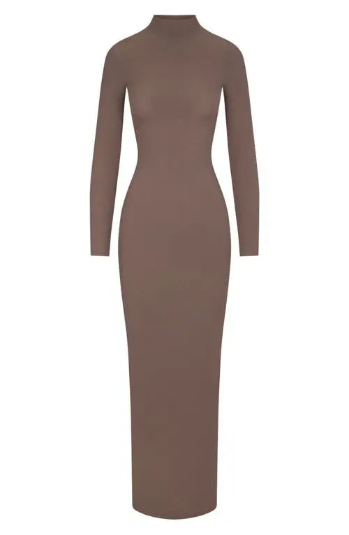Skims Soft Lounge Mock Neck Maxi Dress - Amethyst | Editorialist
