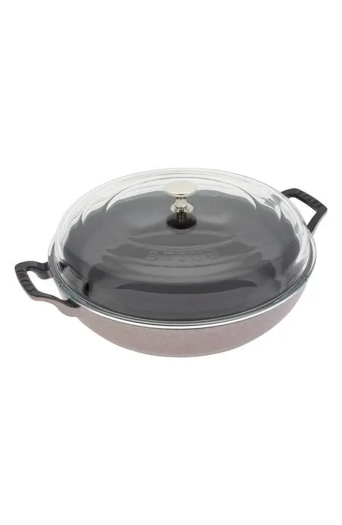 STAUB 3.5 Quart Enameled Cast Iron Braiser With Glass Lid - Lilac