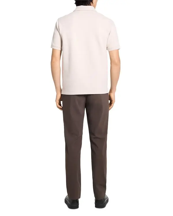 Theory Delroy Double Pique Regular Fit Polo Shirt - Silverstone