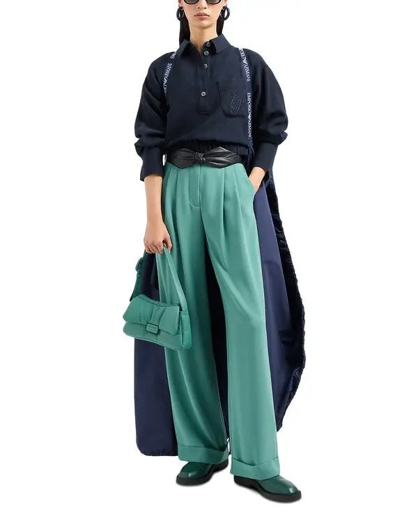 Emporio Armani Stretch Polyester Trousers