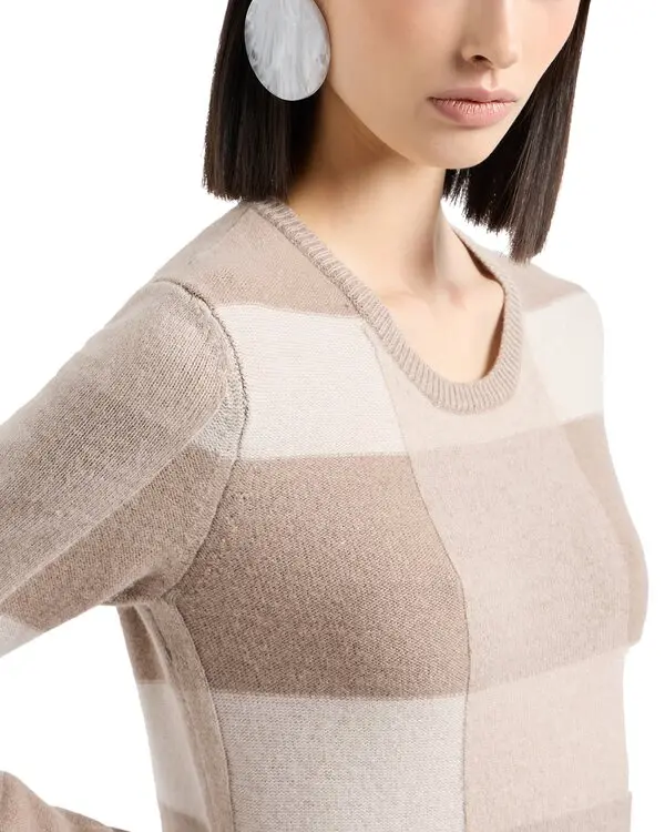 Emporio Armani Checkered Sweater Dress