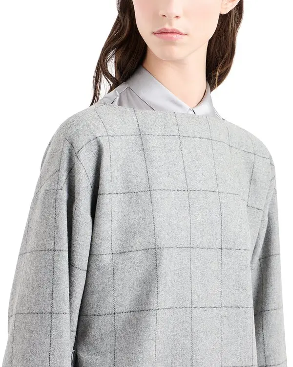 Emporio Armani Wool Flannel Trousers With Tattersall Checks