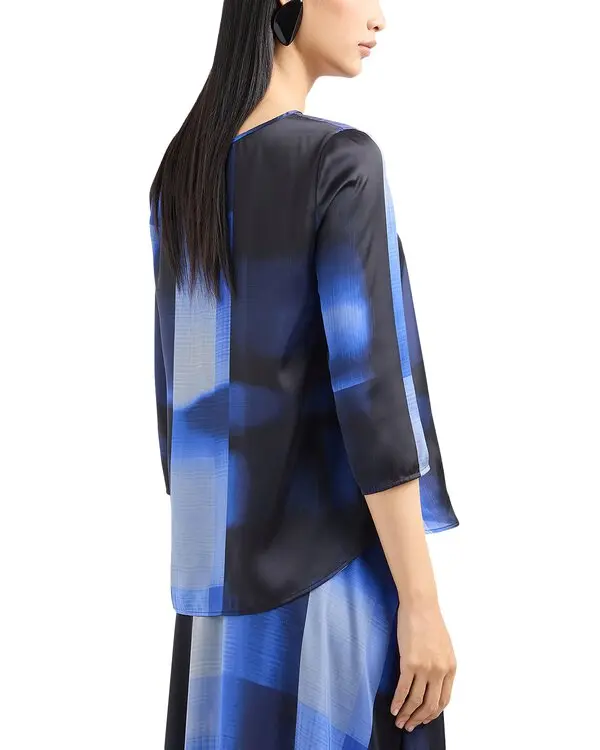 Emporio Armani Ombre Checkered Top