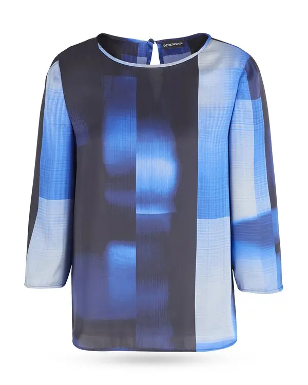 Emporio Armani Ombre Checkered Top