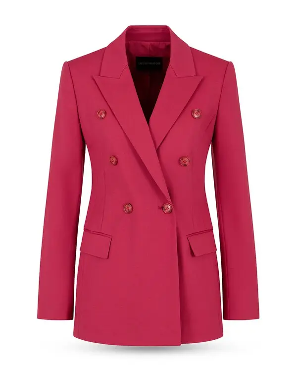 Emporio Armani Double Breasted Blazer - Raspberry