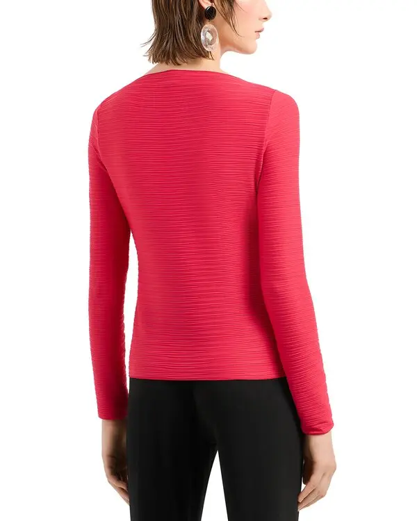 Emporio Armani Stretch Jacquard Jersey Long Sleeve Top