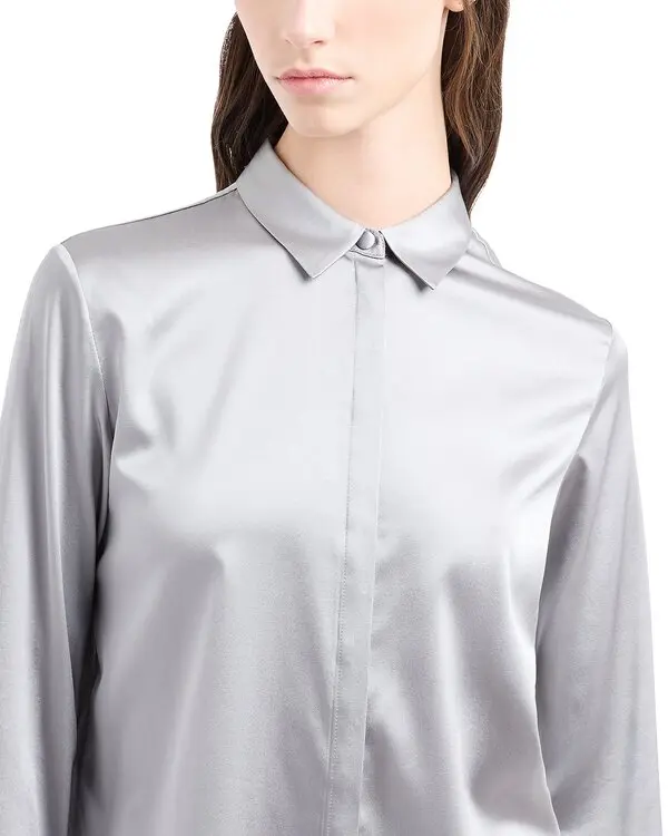 Emporio Armani Stretch Silk Button-up Shirt