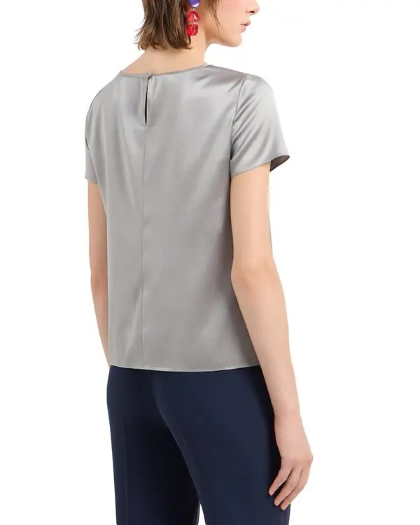Emporio Armani Short Sleeve Blouse - Misty Grey
