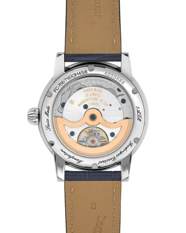FREDERIQUE CONSTANT Classic Moonphase Date Manufacture Watch, 40mm - Silver/blue