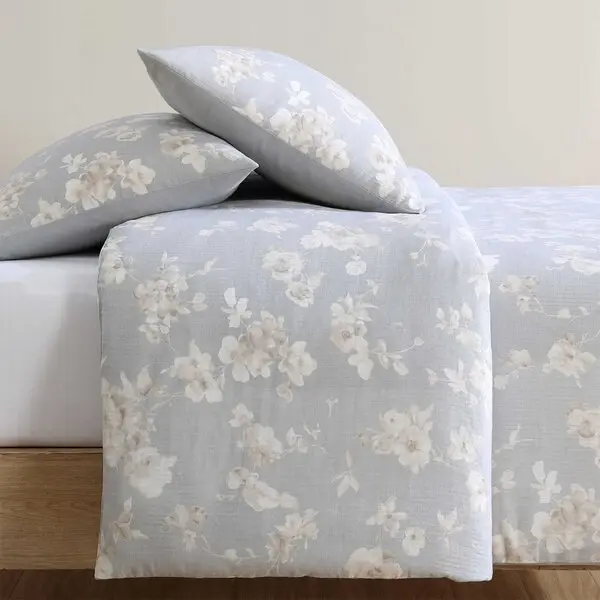 Calvin Klein Eternity Floral Cotton Gauze 3 Piece Comforter Set