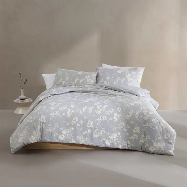 Calvin Klein Eternity Floral Cotton Gauze 3 Piece Comforter Set