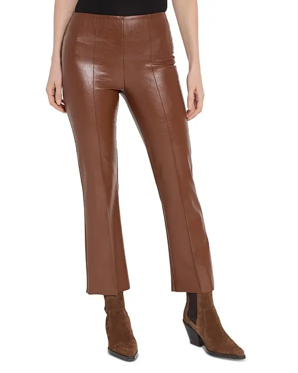 Lyssé Faux Leather Ankle Pants - Whiskey