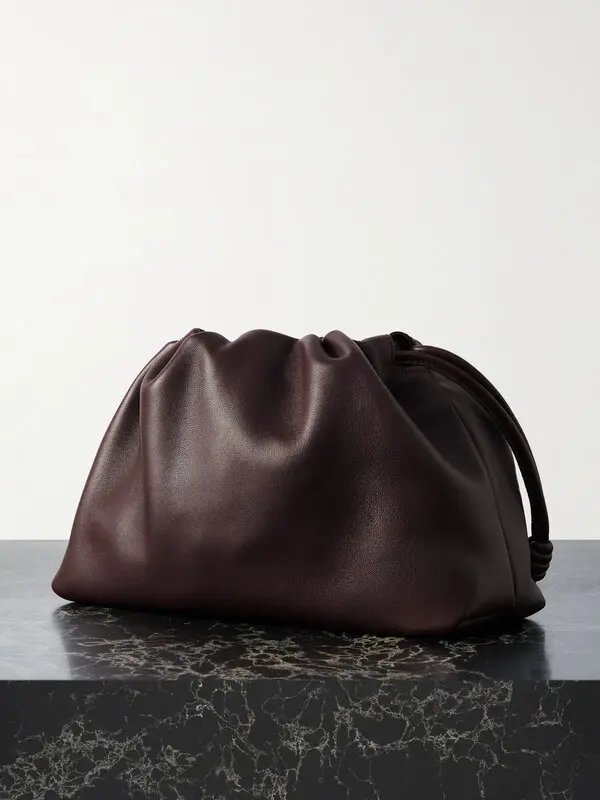 Loewe Flamenco Leather Clutch - Burgundy