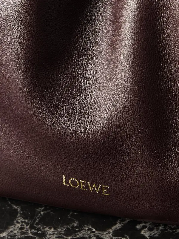Loewe Flamenco Leather Clutch - Burgundy