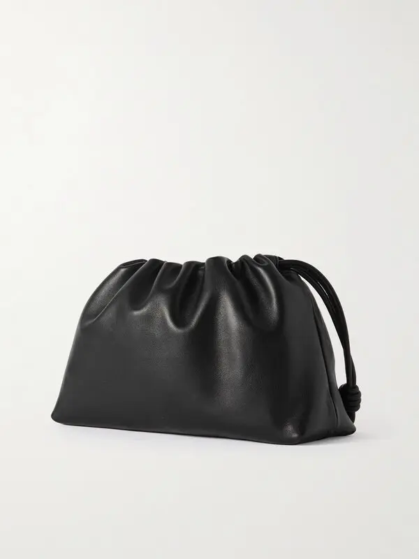 Loewe Flamenco Leather Clutch - Black