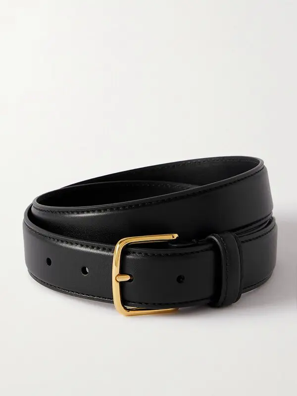 THE ROW Leather Belt - Black