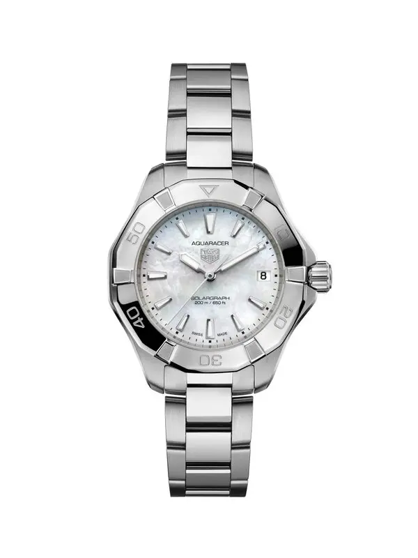 Tag Heuer Aquaracer Professional 200 Solargraph Stainless & Mother-of-pearl Bracelet Watch/34mm - Steel