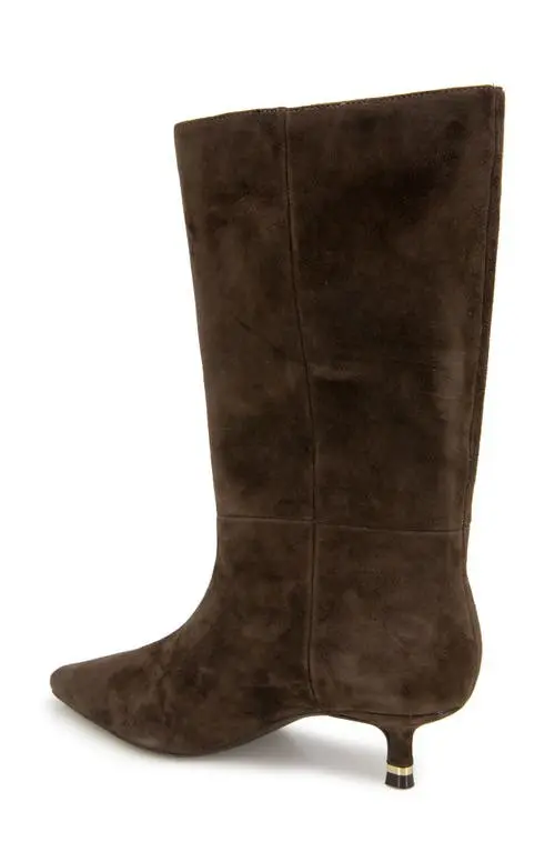 KENNETH COLE Meryl Pointed Toe Boots - Chocolate Suede