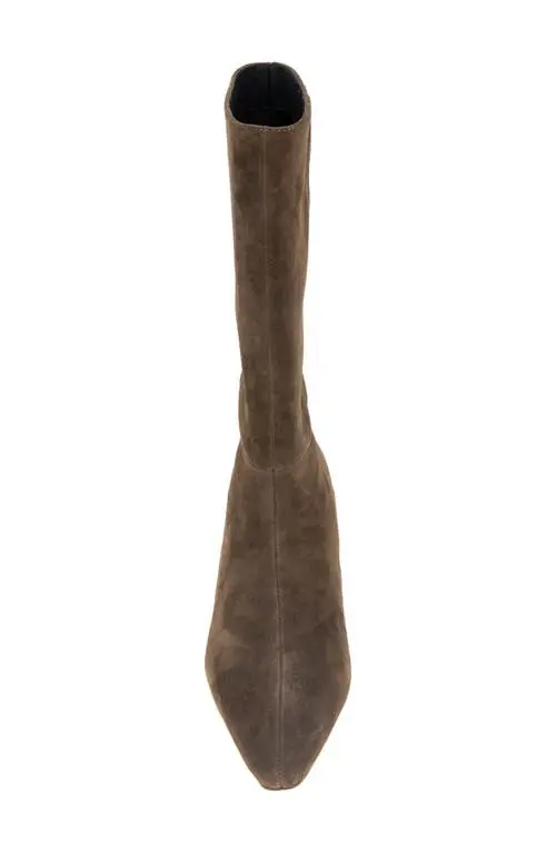 KENNETH COLE Meryl Pointed Toe Boots - Chocolate Suede