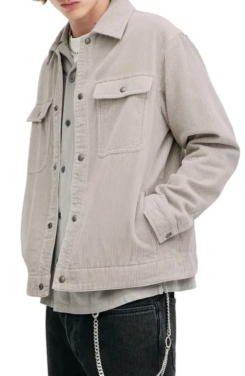 ALLSAINTS Castleford Corduroy Overshirt - March Grey