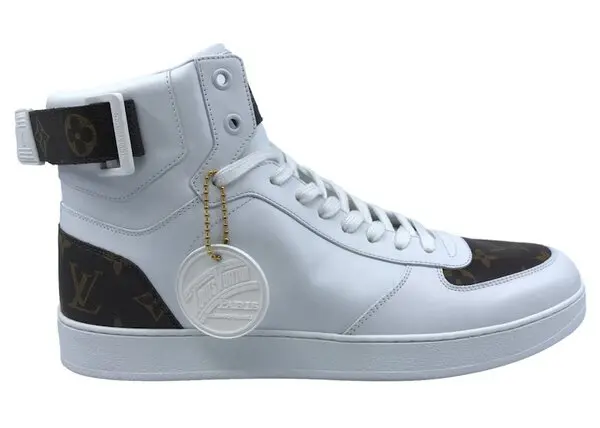 LOUIS VUITTON Rivoli Sneaker Boot Monogram White