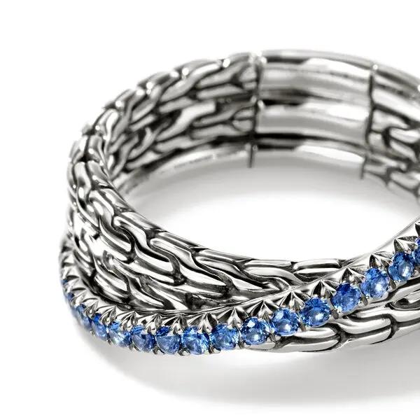 John Hardy Jh Essential Pavé Crossover Ring - Sterling Silver