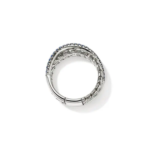 John Hardy Jh Essential Pavé Crossover Ring - Sterling Silver