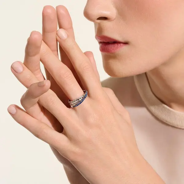 John Hardy Jh Essential Pavé Crossover Ring - Sterling Silver