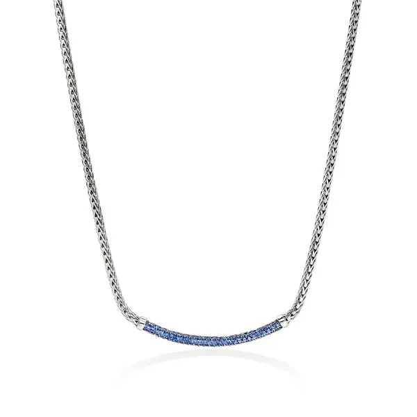 John Hardy Essential Pave Gemstones Necklace - Sterling Silver