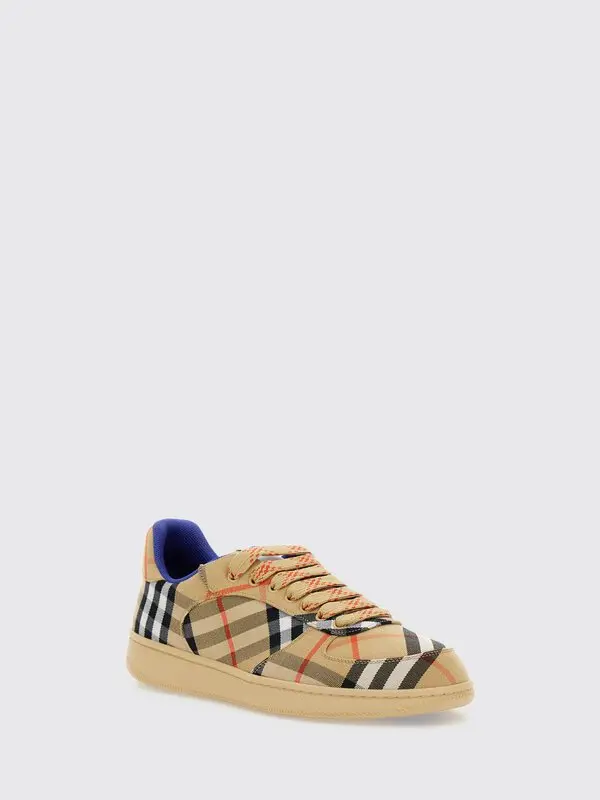 Burberry Vintage Check Lace-up Low-top Sneakers - Beige
