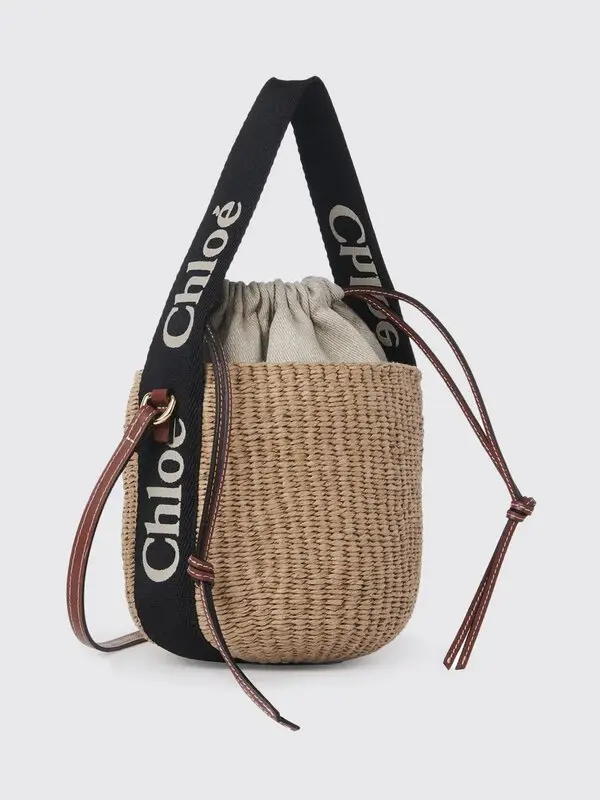 Chloé Raffia Mini Bucket Bag - Black