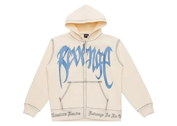 REVENGE Embroidered Zip-up Hoodie
