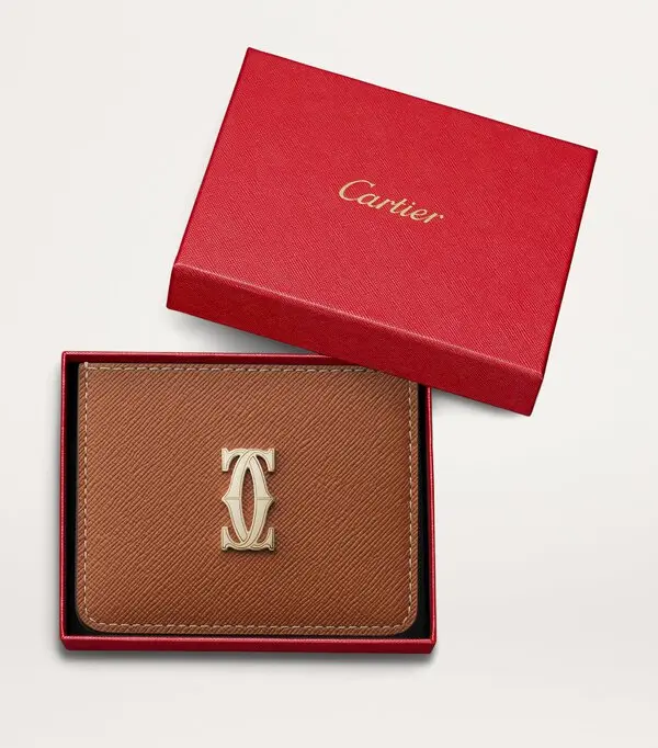 Cartier Leather C De Card Holder