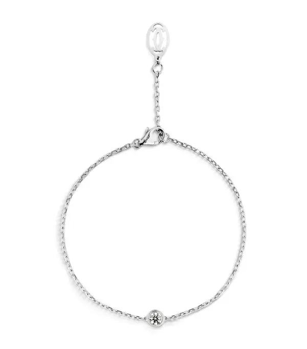Cartier D'amour White Gold And Diamond Bracelet - Silver