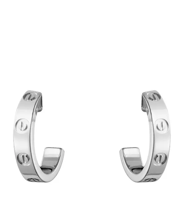 Cartier Love Hoop Earrings - White