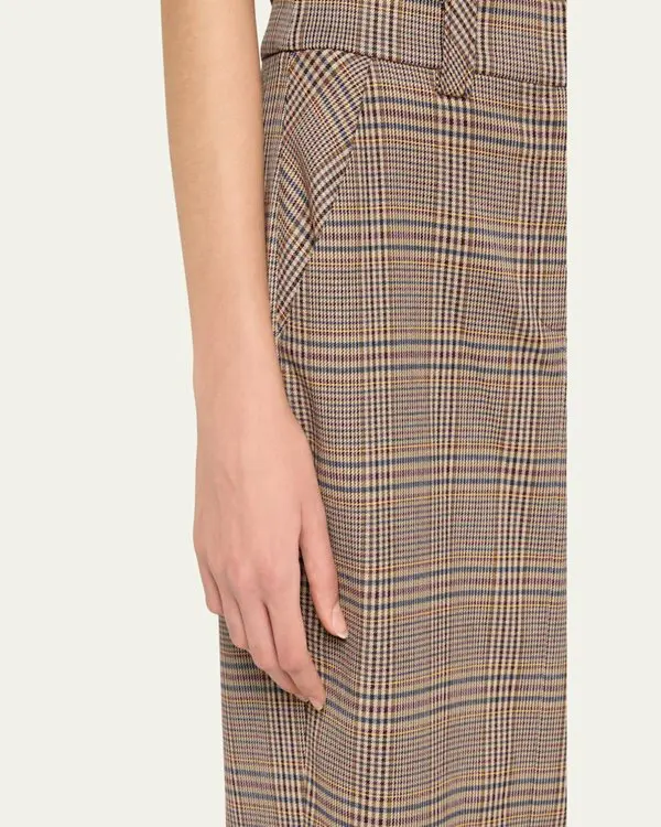 Ramy Brook Clarissa Plaid Midi Skirt