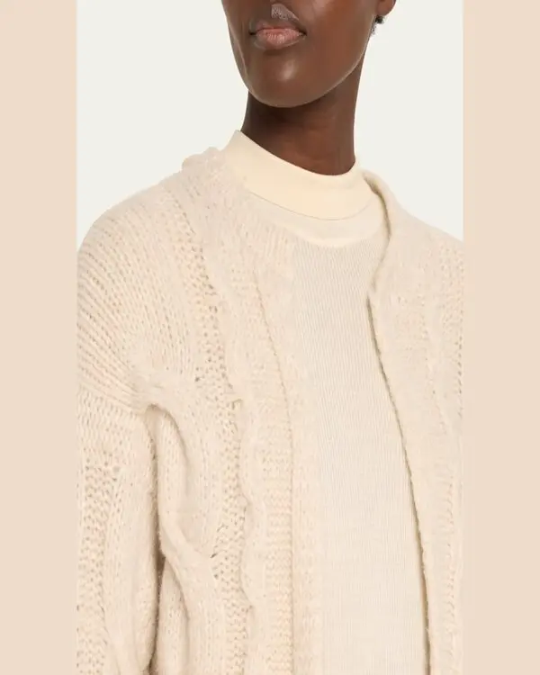 Ramy Brook Agnes Cable-knit Sweater