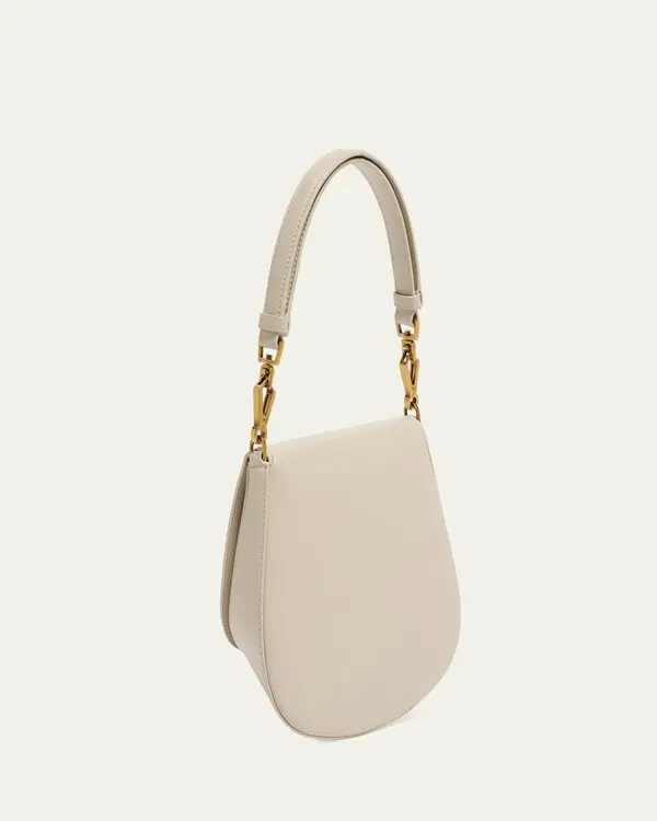 Saint Laurent Voltaire Top-handle Bag In Smooth Leather - Nero
