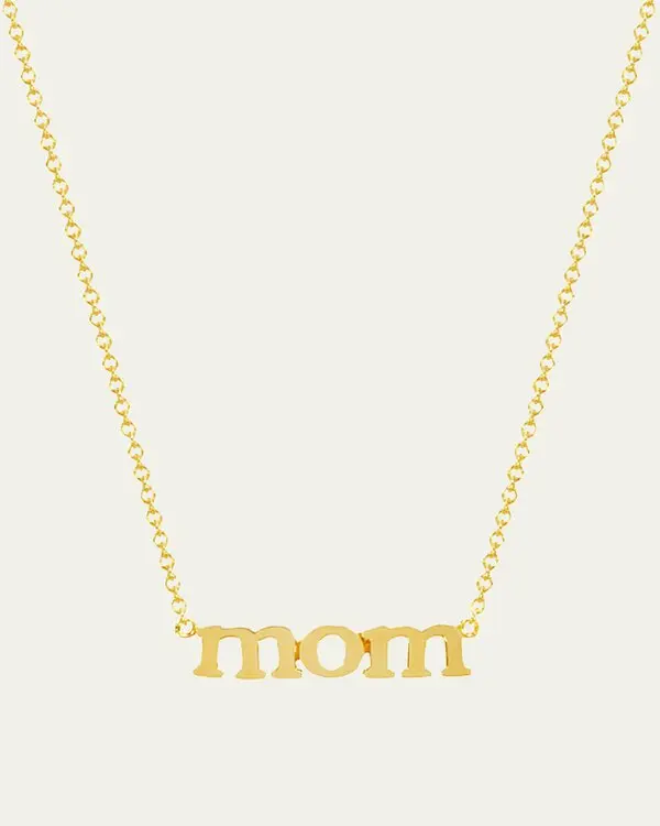 JENNIFER MEYER 18k Mom Pendant Necklace