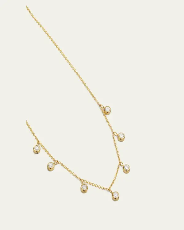 JENNIFER MEYER Mini 7-bezel Dangle Necklace