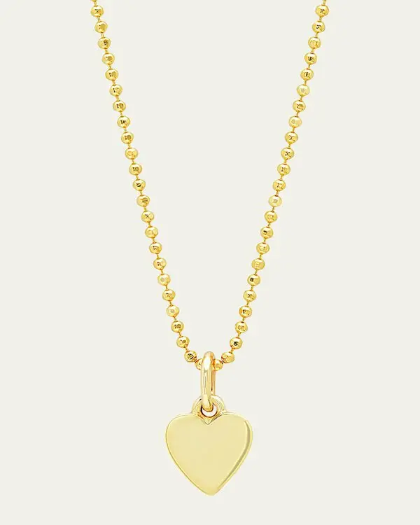 JENNIFER MEYER 18k Heart Charm Chain Necklace