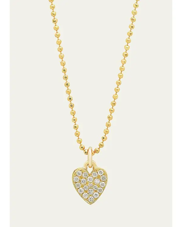 JENNIFER MEYER 18k Diamond Heart Pendant Necklace - Gold